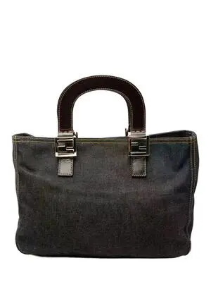 FENDI 2000-2010 Denim Twins Tote Bag