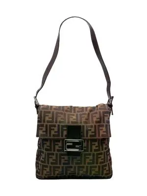 Fendi 2000-2010 Zucca Canvas Shoulder Bag - Brown
