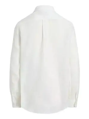 Polo Ralph Lauren Logo-embroidered Linen Shirt - White