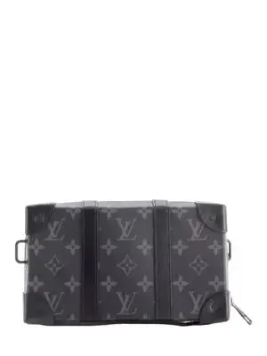 LOUIS VUITTON Soft Trunk Wallet Monogram Eclipse Canvas Clutch Bag - Black