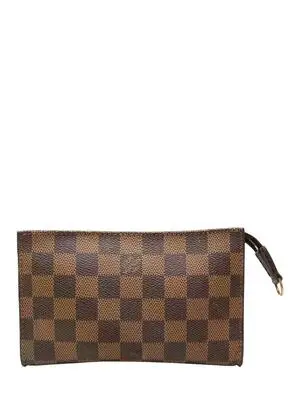 LOUIS VUITTON 1998 Damier Ebene Marais Pouch - Brown