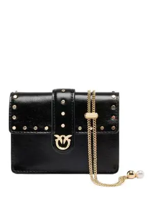 PINKO Love Birds Studded Leather Mini Bag