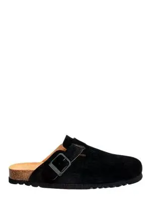 DR. SCHOLL'S SHOES Olivier Buckle-fastening Suede Clogs - Black