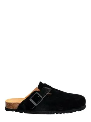 DR. SCHOLL'S SHOES Olivier Buckle-fastening Suede Clogs - Black