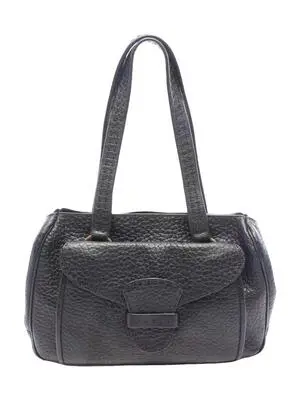 Prada 2000s Grained Leather Tote Bag - Black