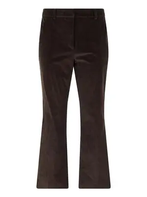 MAX MARA Weekend Max Mara Weekend Flared Pants With High Waist In Soft Stretch Cotton