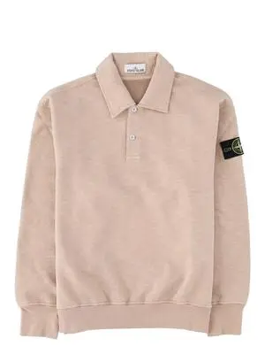 Stone Island Stone-inspired Knit Polo Shirt - Beige