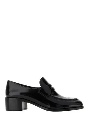 CHURCH`S Church's Prudence Leather Penny Loafers Almond Toe, 4 Cm Heel - Black