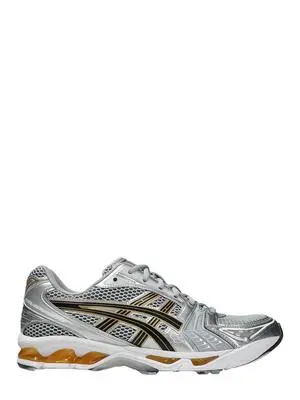 Asics ASICS Gel-Kayano 14 Women's Grey Leather Sneaker With Mesh Inserts & Cushioned Sole Grey