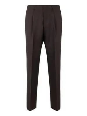 SLOWEAR Slowear Pleated Wool Trousers With Elastic Waistband