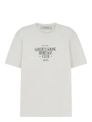 GOLDEN GOOSE Golden Goose Journey Regular Fit Gauze Cotton T-Shirt