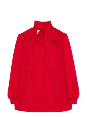Valentino Garavani Valentino Solid Georgette Shirt Paris