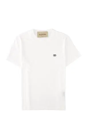 Valentino Garavani S 100% Cotton Crewneck T-shirt - Black