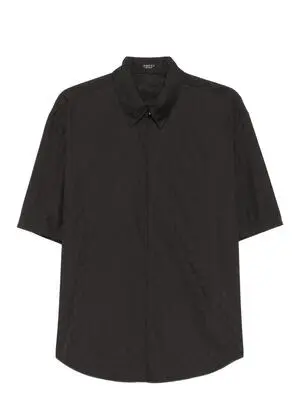 Gucci Zip-front Short-sleeve Shirt - Darkgrey