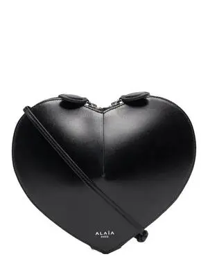 Alaïa Style Coeur Calfskin Mini Handbag - Noir