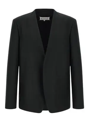 MAISON MARGIELA Maison Margiela Men's Collarless Tailored Jacket Black