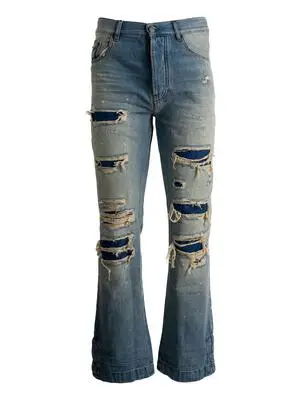 Amiri Destroyed Straight Flare Jean - Ghostindig