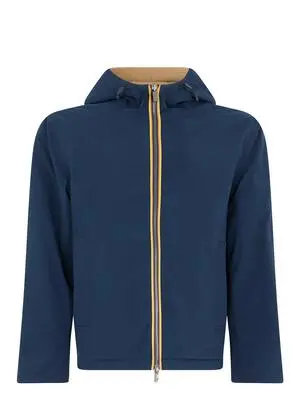 K-WAY Claude Hooded Zipper Jacket For - Blue