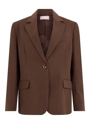 NINE:INTHE:MORNING Nine In The Morning Loose Fit Wool Blazer With Lapel Collar And Two Pockets