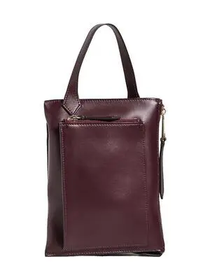 TWP Leather Accordion Clutch - Mid Ginger