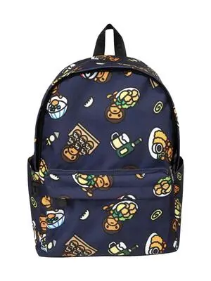 A BATHING APE Baby Milo Print Medium Backpack 'navy - Blue