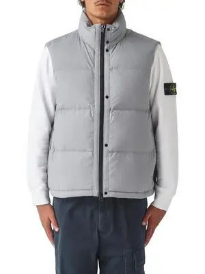 Stone Island Padded Water-repellent Cordura® Nylon Vest With Funnel Neck - Dust