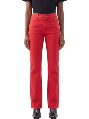 Chloé High-waisted Skinny Fit Cotton Denim Jeans - Red