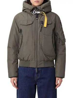 PARAJUMPERS Gobi Recycled Nylon Bomber Jacket With Hood And Hook Olive