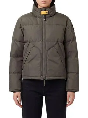 PARAJUMPERS Mallery Short Quilted Nylon Down Jacket With High Neck - Olive