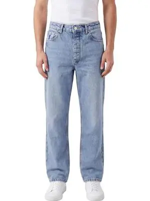 REPRESENT Mid-rise Wide Leg Jeans In Cotton Denim - Blue