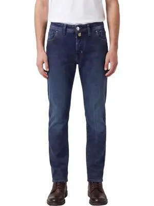 Jacob Cohen Slim Fit Five-pocket Cotton Denim Jeans - Blue