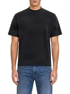 BOSS Cotton Crewneck Short-sleeve T-shirt With Regular Fit Black