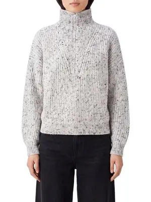 Isabel Marant Étoile Abstract Pattern Alpaca-blend Half-zip Turtleneck Jumper Grey
