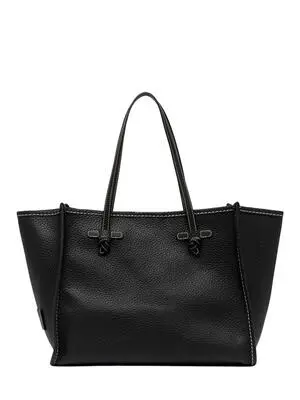 GIANNI CHIARINI Marcella Grained Leather Shoulder Bag - Black