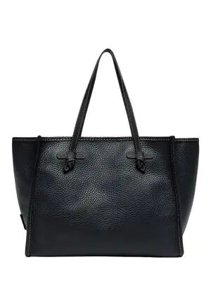 GIANNI CHIARINI Marcella Grained Leather Shoulder Bag - Blue
