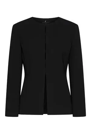 Marella Round-collar Blazer - Black
