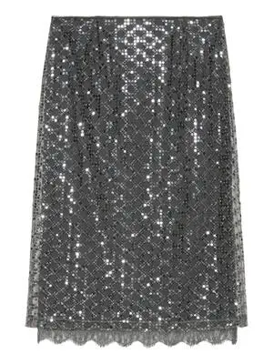Marella Sequinned Mini Skirt Grey