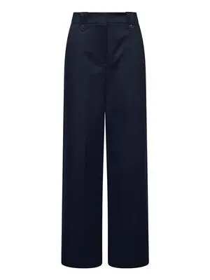 Marella Pleated Tailored Trousers - Navy