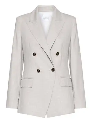 Marella Double-breasted Blazer - Grey