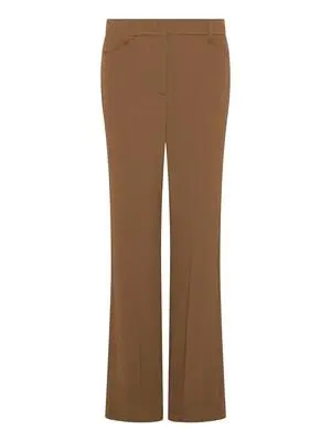 Marella Satin Flared Trousers Brown