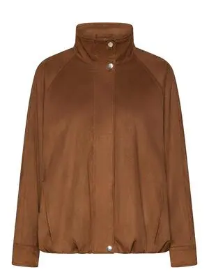 Marella High-neck Jacket - Brown