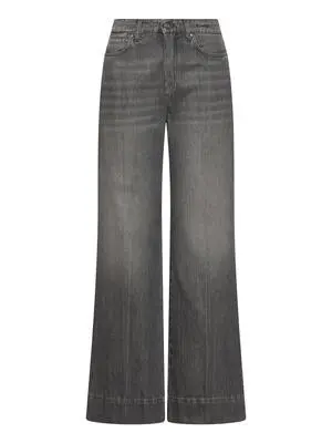 Marella Mid-rise Wide-leg Trousers - Grey