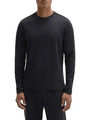 Robert Barakett Anderson Long Sleeve Geometric T-shirt - Black