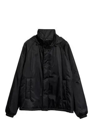 Gucci Nylon Gabardine Zip Jacket With Embroidery - Black