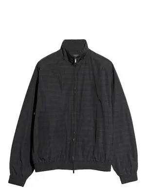 Gucci Prince Of Wales Nylon Zip Jacket - Black