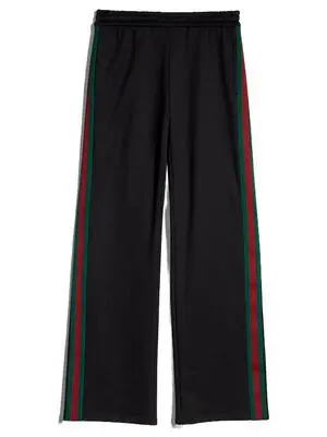 GUCCI Cotton Jersey Leisure Pants With Web, Black