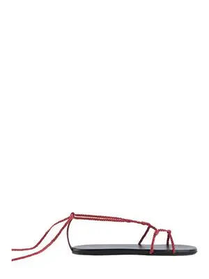 JUDE Atlas Flat Red Woven Leather Red
