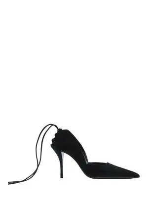 JUDE Scoop Pump Suede Leather - Black