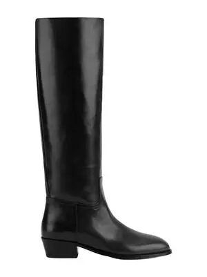 JUDE Den Knee Boot Leather - Black