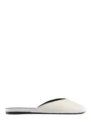 JUDE Date Flat Off-White Leather White